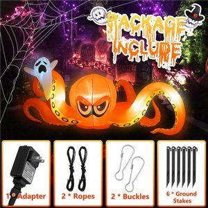 Holiday | Halloween Inflatables Giant Octopus Catching Ghost N 74 Ft ...
